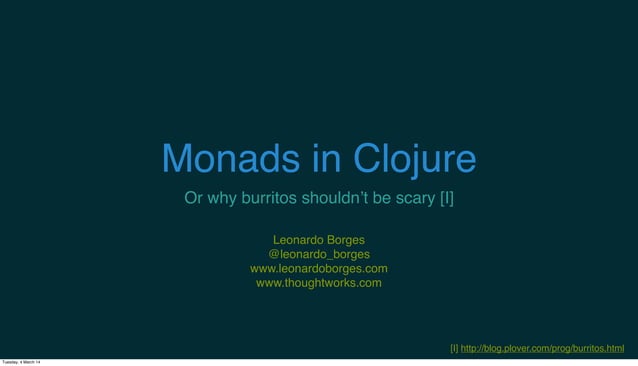 Monads in Clojure | PPT