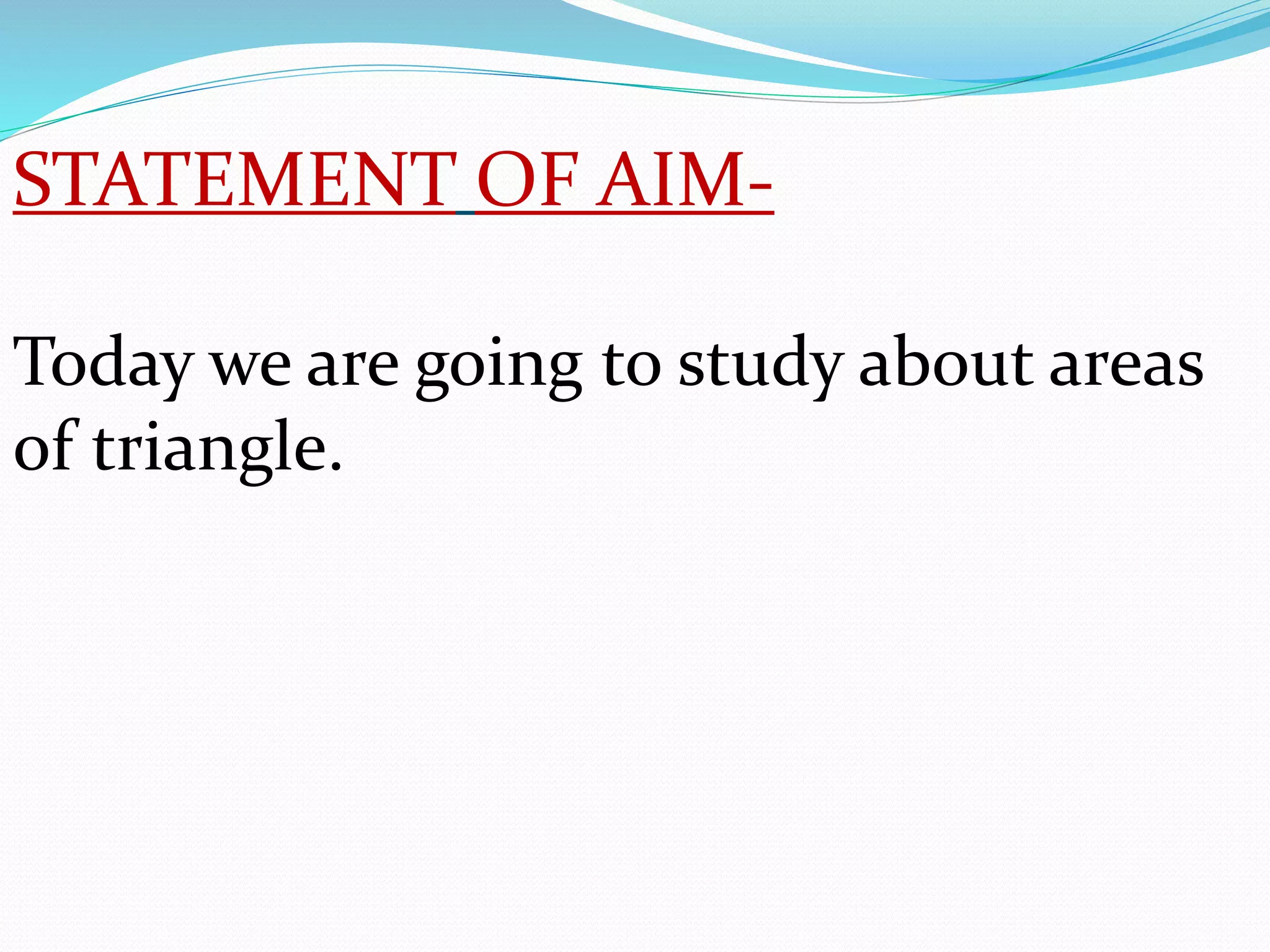Area of triangle | PPTX