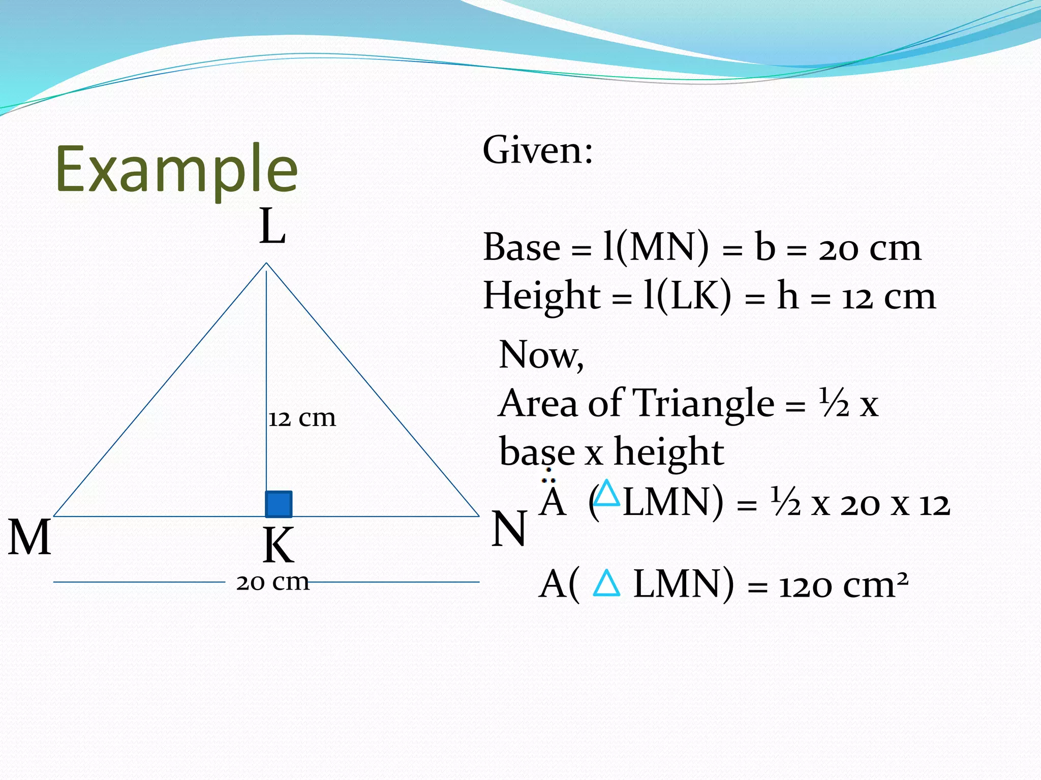 Area of triangle | PPTX | Geography | Science