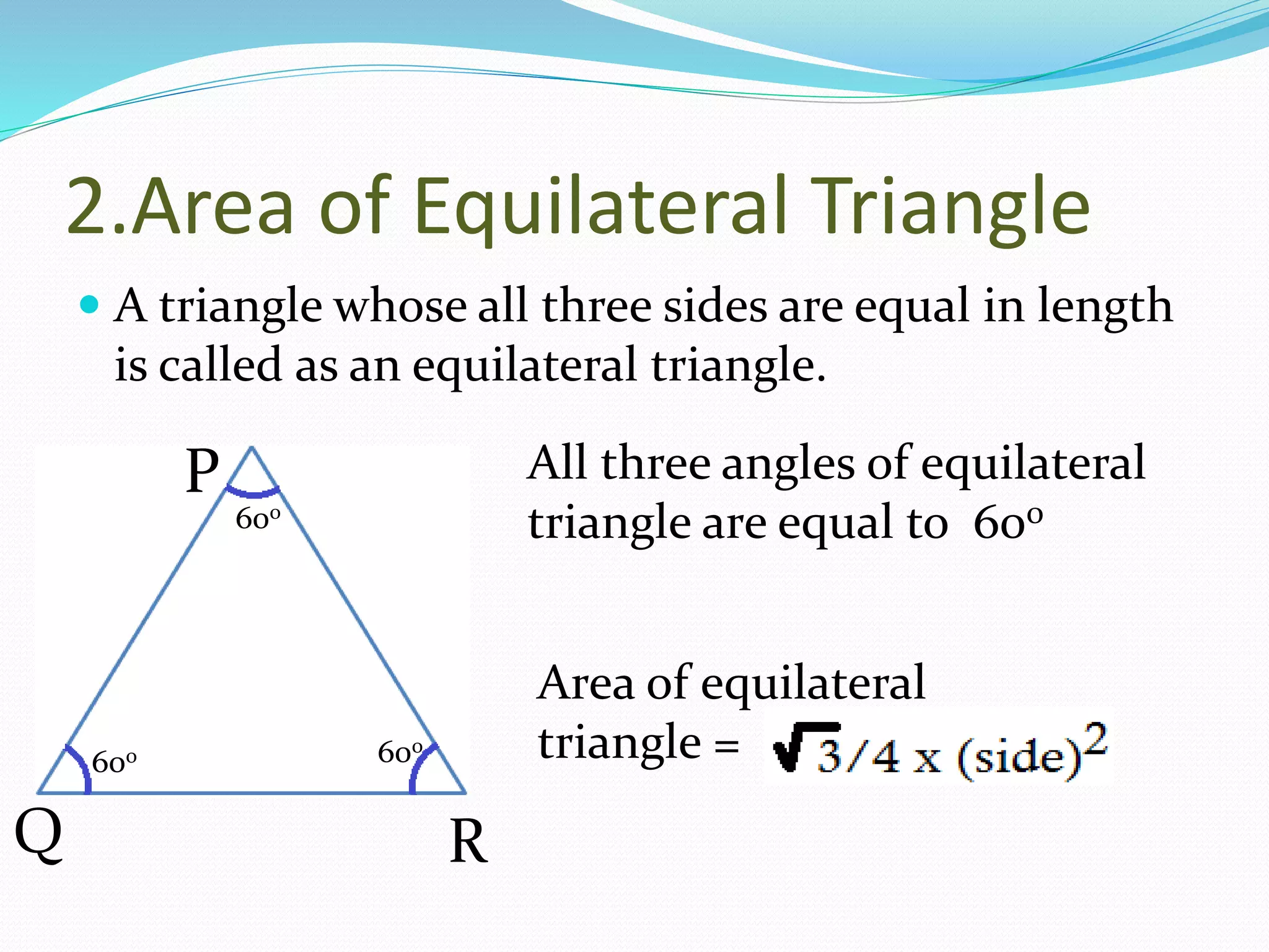 Area of triangle | PPTX