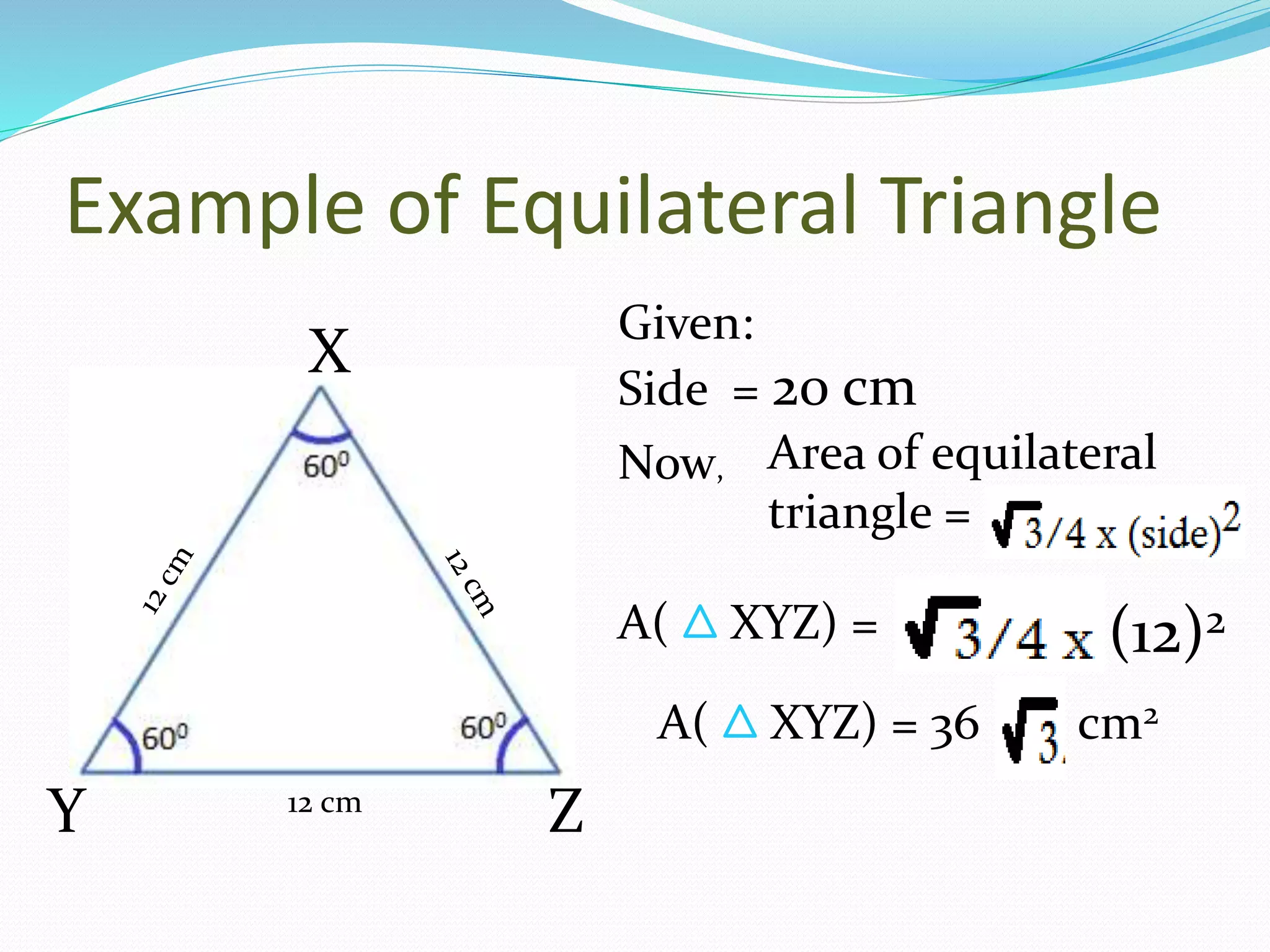 Area of triangle | PPTX | Geography | Science