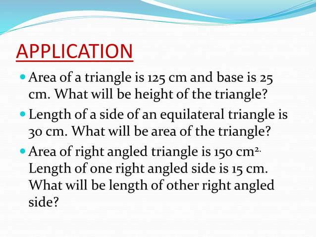 Area of triangle | PPTX | Geography | Science