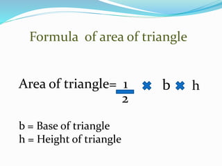 Area of triangle | PPTX