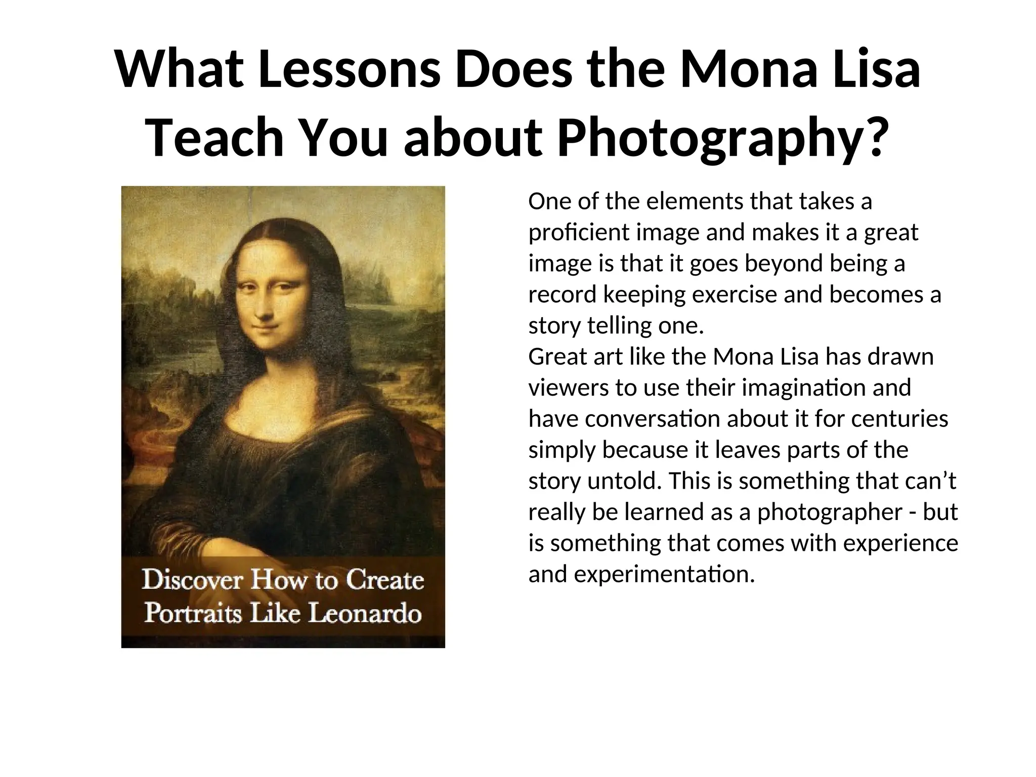 mona_lisaPortrait_tips.ppt photos of the mona lisa | PPT