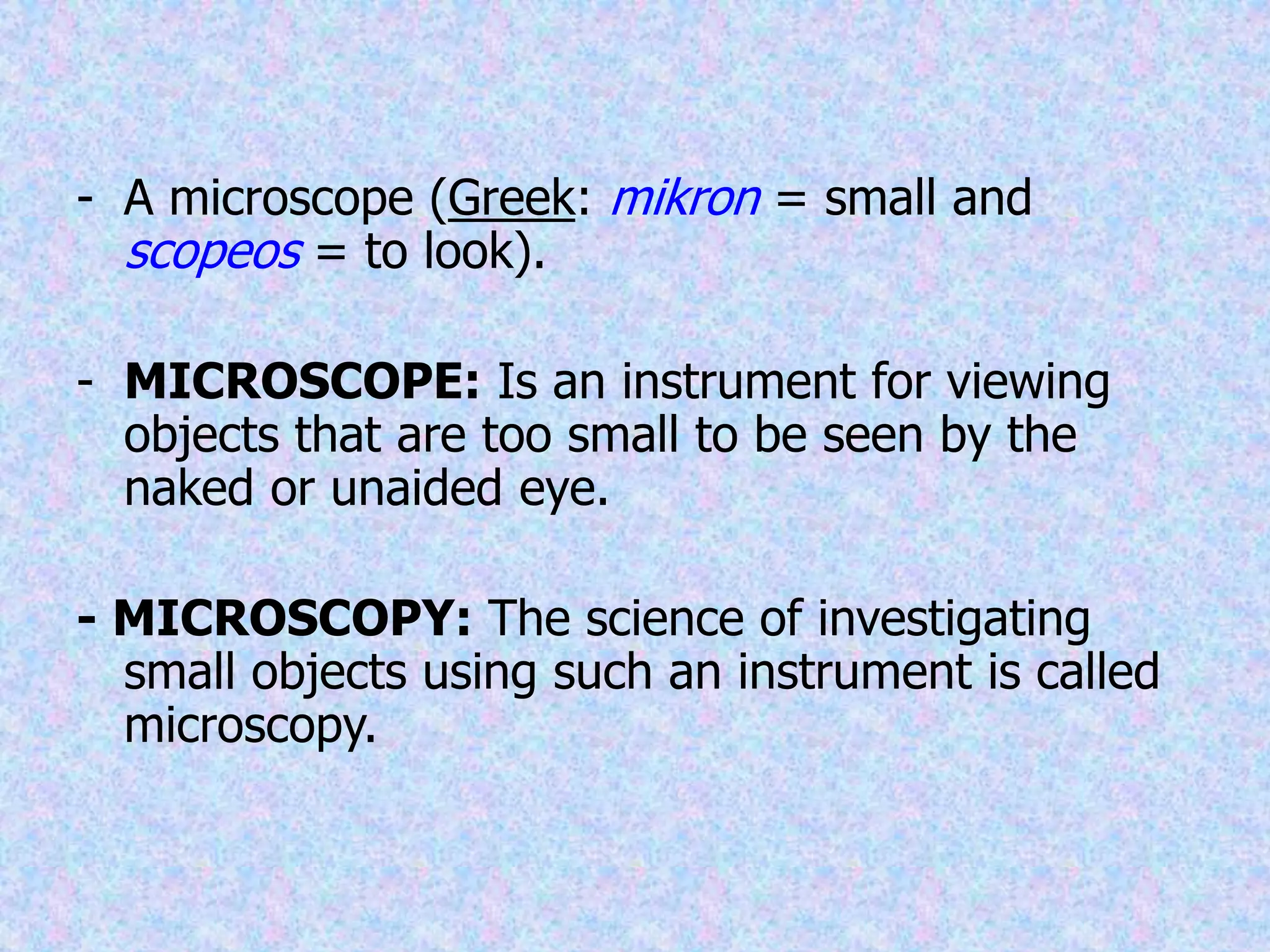 Microscopy | PPTX