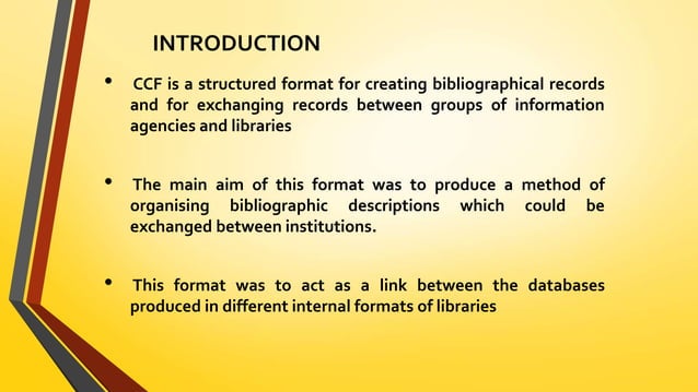 The Common communication format (CCF) | PPTX