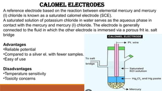 Potentiometry principle,reference and indicator electrode | PPTX