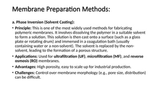 Membrane polymers for specific applications.pptx