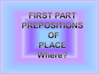 prepositions of place | PPT