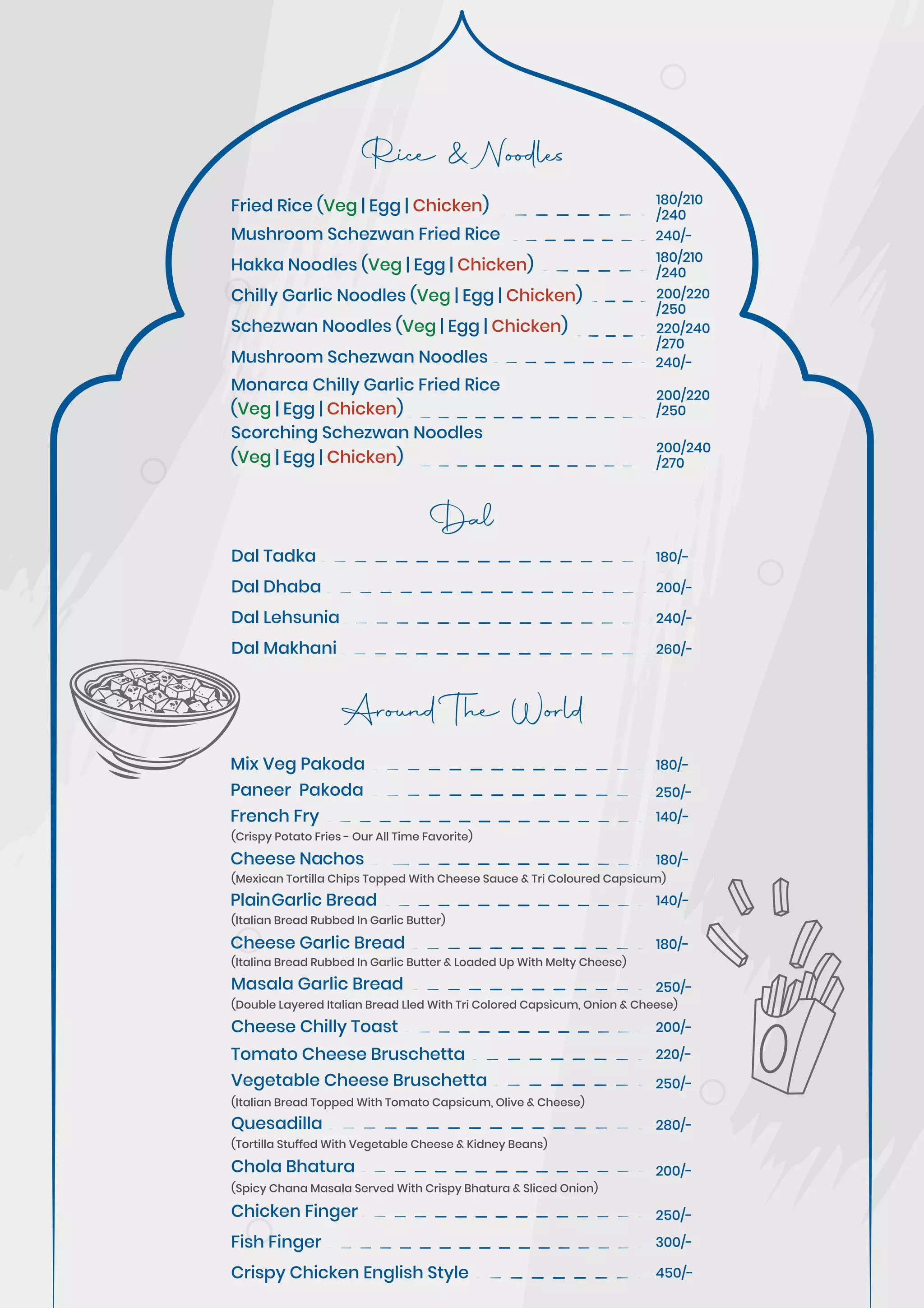 Monarca menu small | PDF