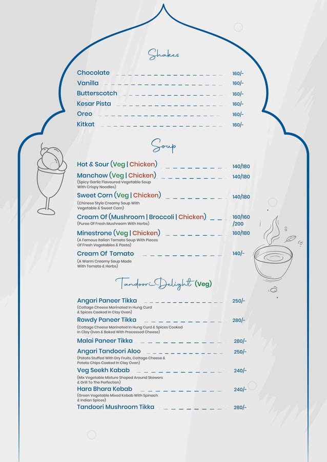Monarca menu small | PDF