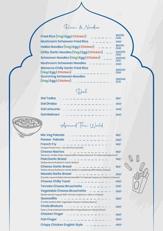 Monarca menu small | PDF