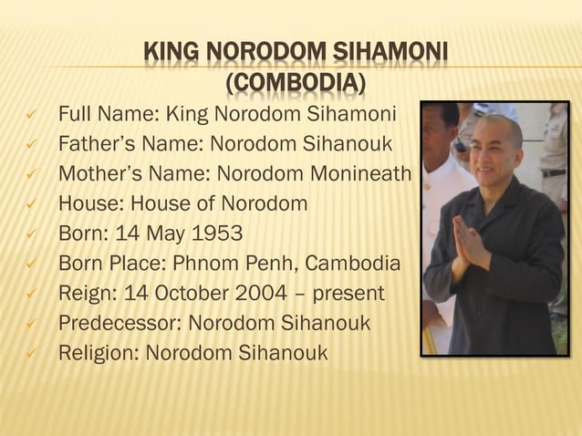 A list of current monarch's in the world | PDF