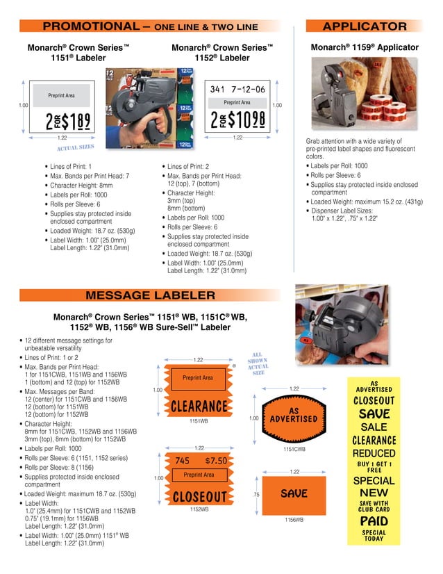 Monarch Price Marking Labels [Pricinggunsworld.com] | PDF