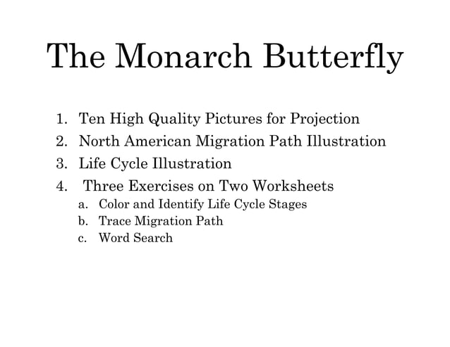 Monarch Butterfly Presentation and Lesson | PDF | Birdwatching ...