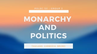 Monarchy - asean comparative politics | PDF
