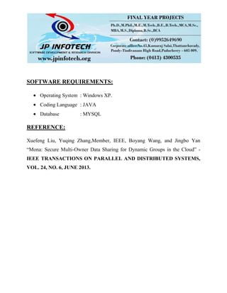 Mona secure multi owner data sharing for dynamic groups in the cloud | PDF