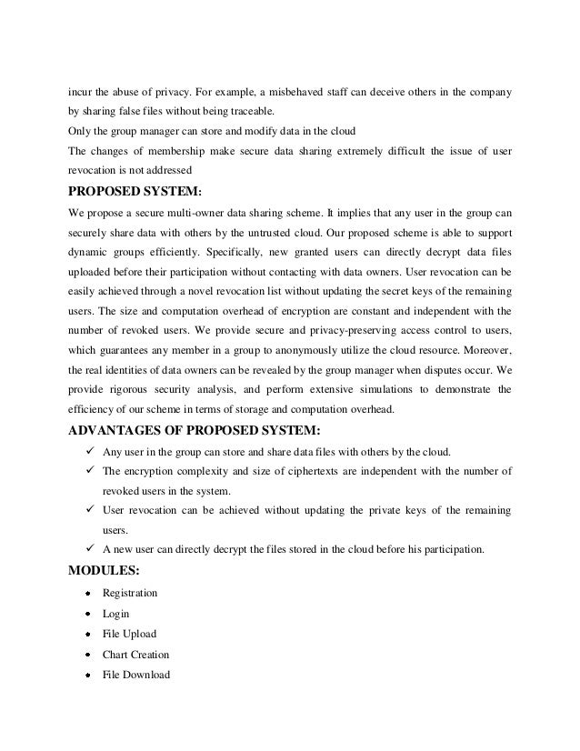 Mona secure multi owner data sharing for dynamic groups in the cloud