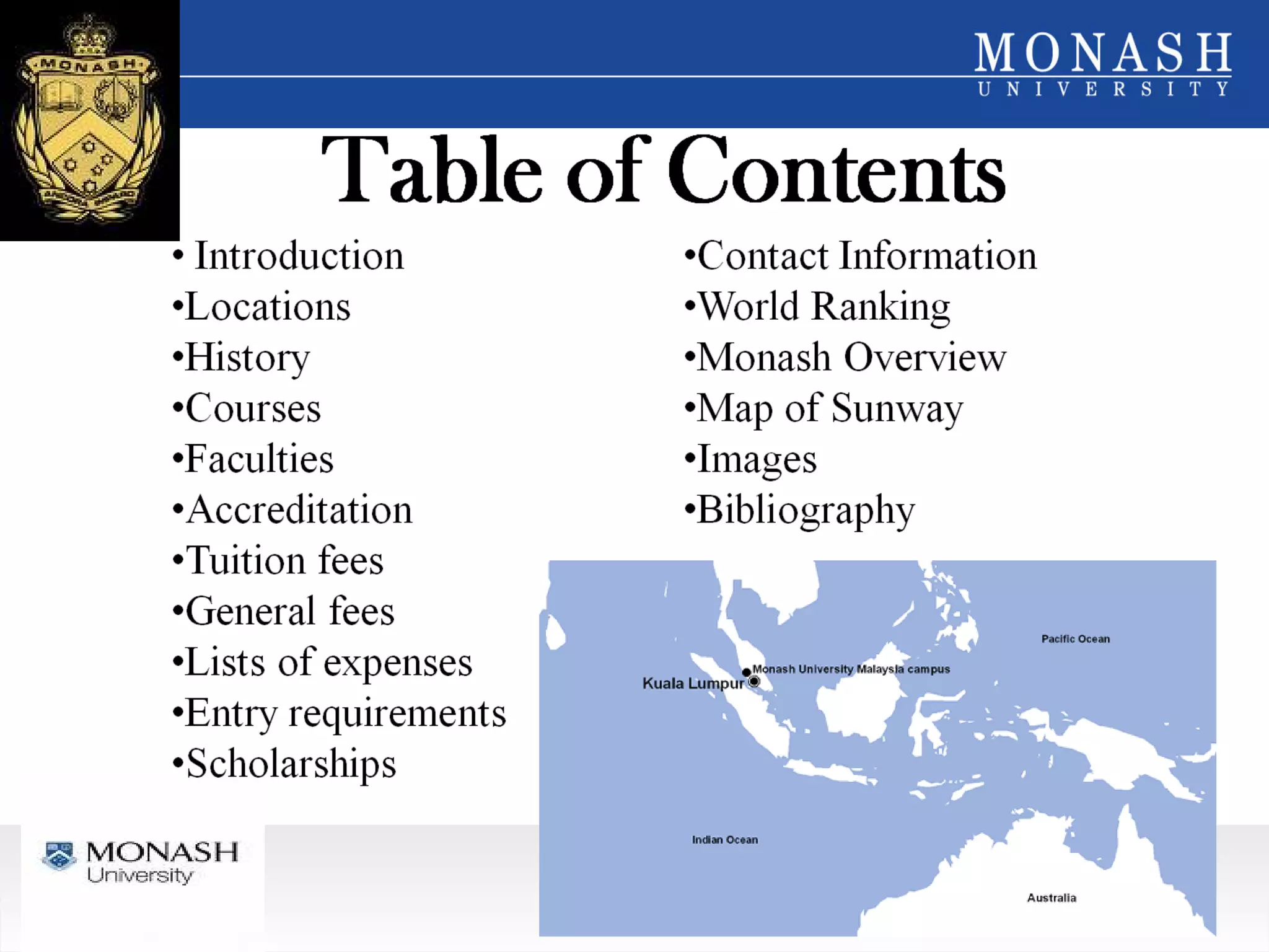 Monash University | PPT