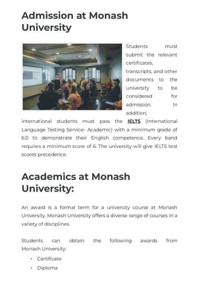 Monash University, Australia | PDF