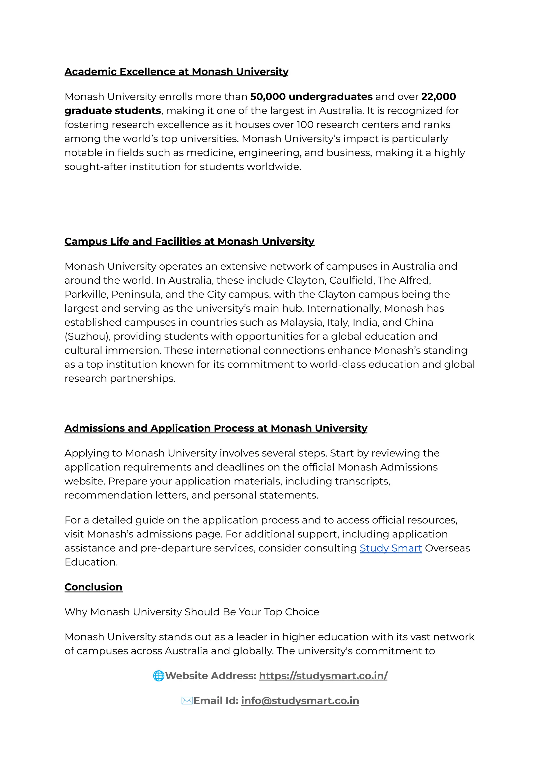University of the week – Monash University, Australia | PDF