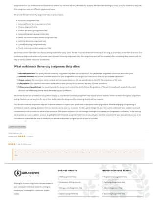 Top Monash University Assignment Help: Expert Support at Gradespire | PDF