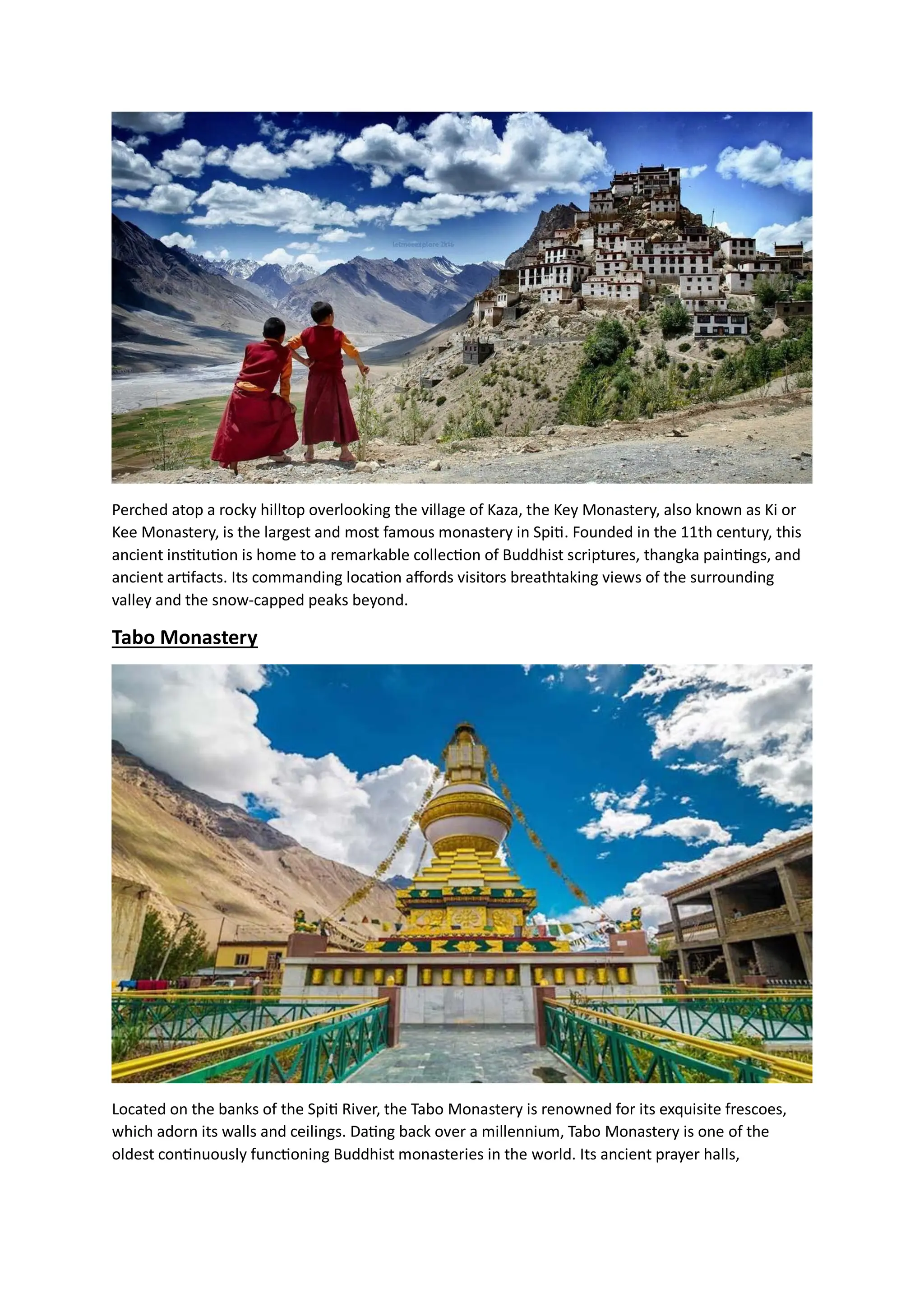 Monasteries of Spiti Spiritual Journeys in the Himalayas | PDF