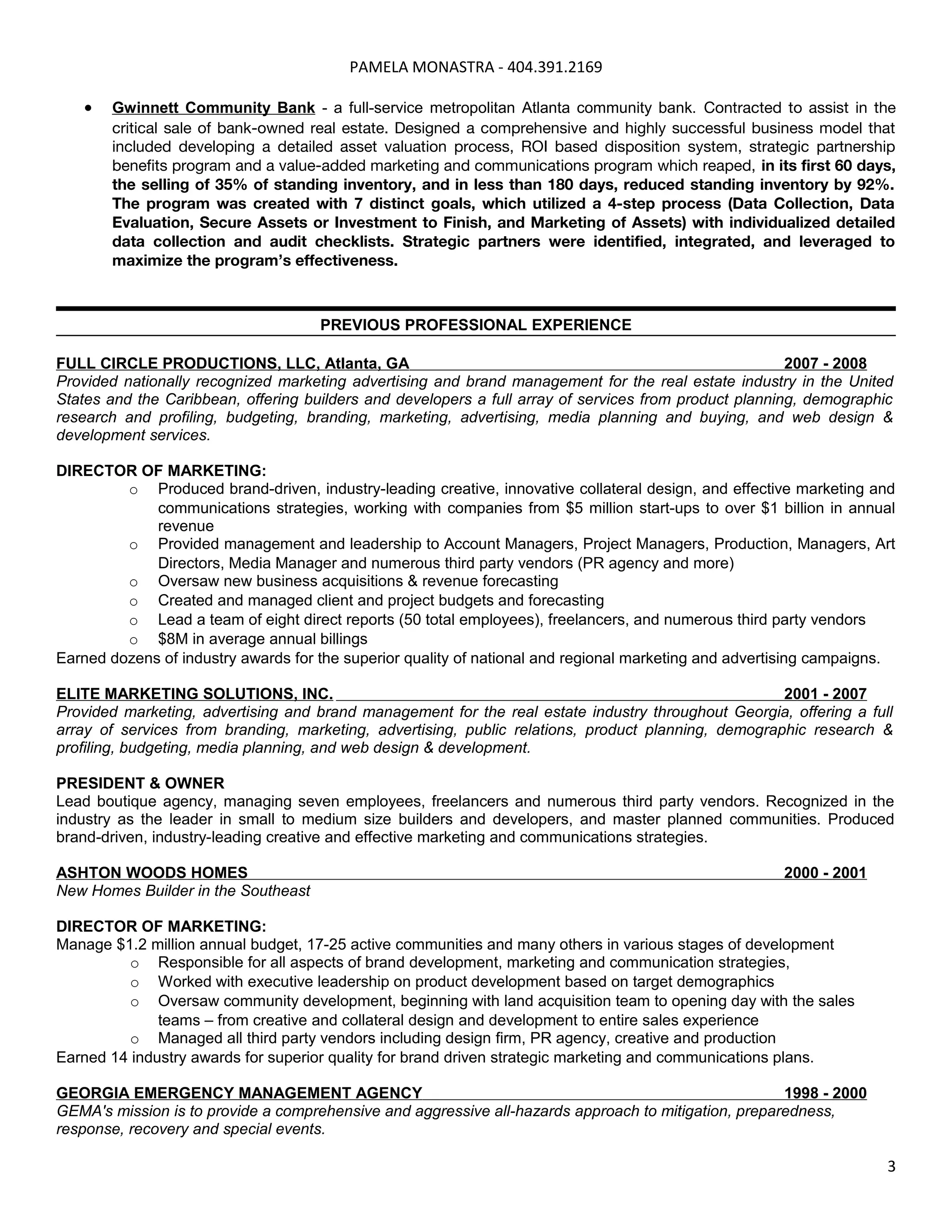 Monastra, pamela resume 082812 | PDF