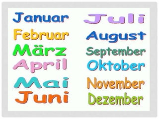 Monate des Jahres | PPTX