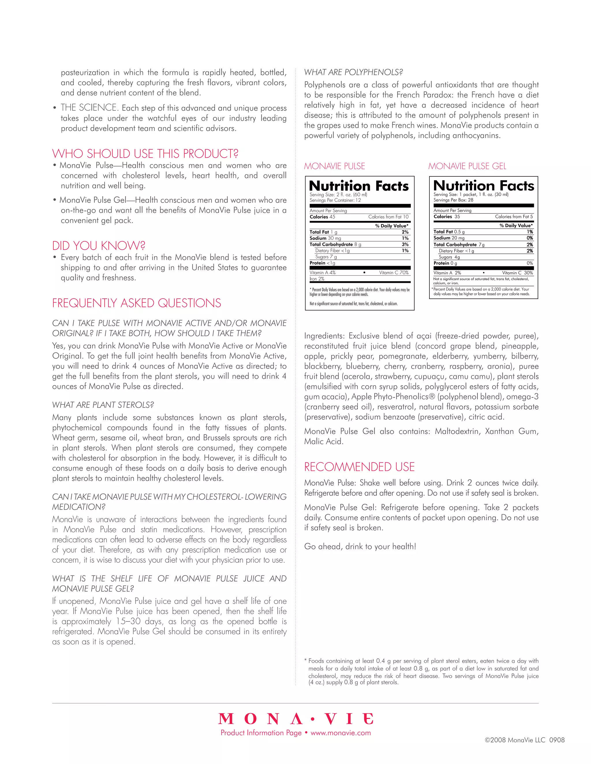 Mona Vie Pulse | PDF