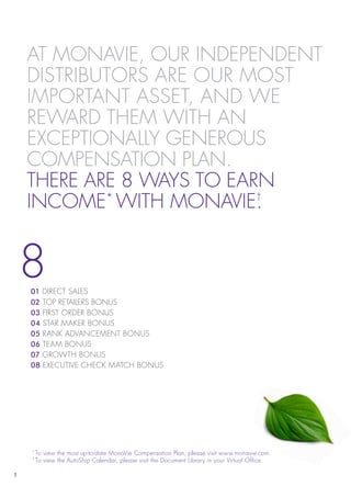 Monavie India Compensation Plan By MLM TRAINER INDIA | PDF