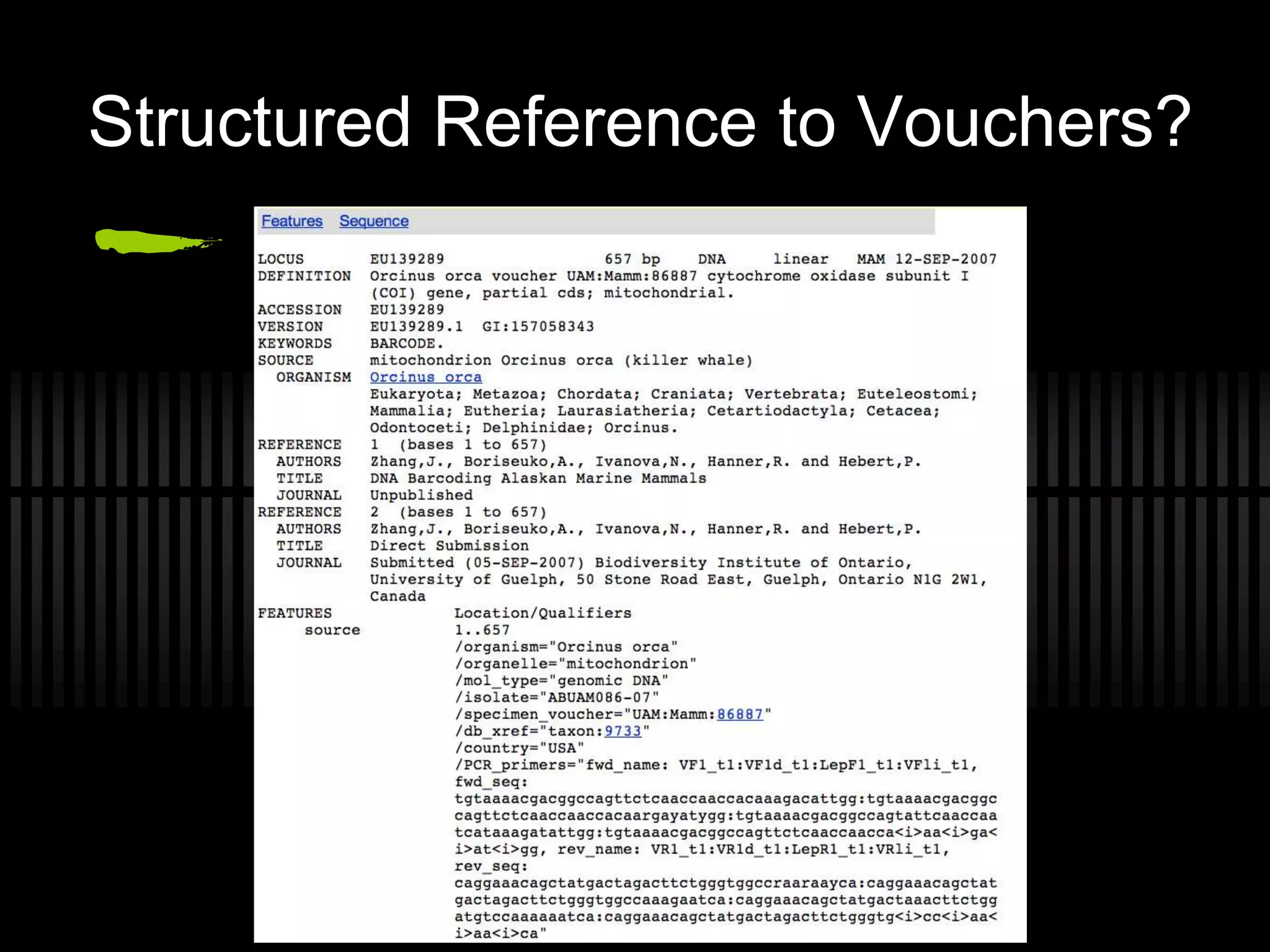 Dr Robert Hanner - Barcode Data standards for animals, plants & fungi ...