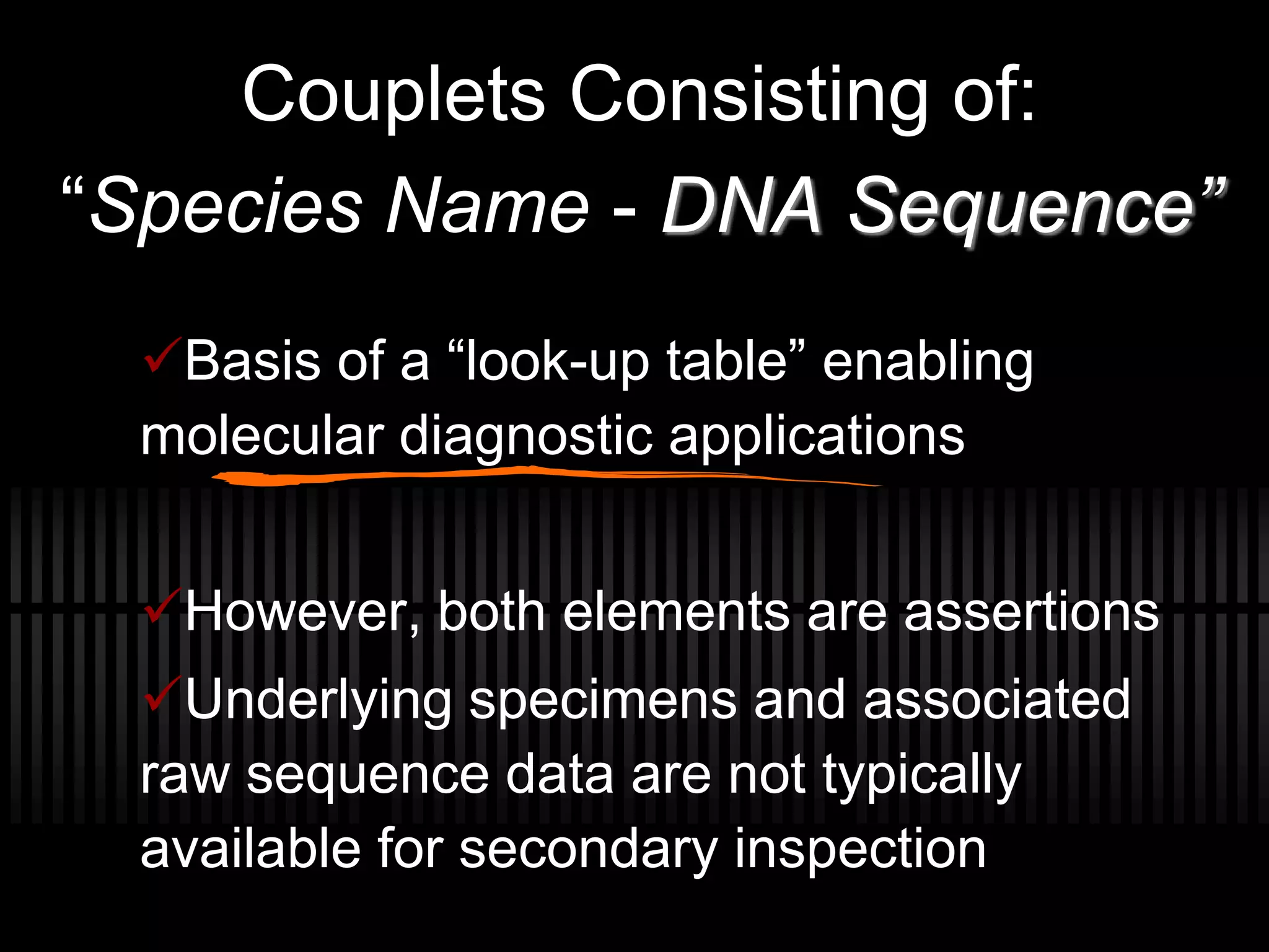 Dr Robert Hanner - Barcode Data standards for animals, plants & fungi ...