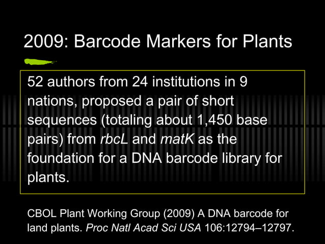 Dr Robert Hanner - Barcode Data standards for animals, plants & fungi