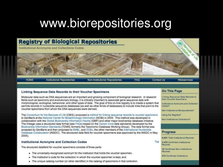 Dr Robert Hanner - Barcode Data standards for animals, plants & fungi