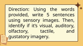 Monday - Sensory Images Powerpoint Presentation [Autosaved] [Autosaved ...