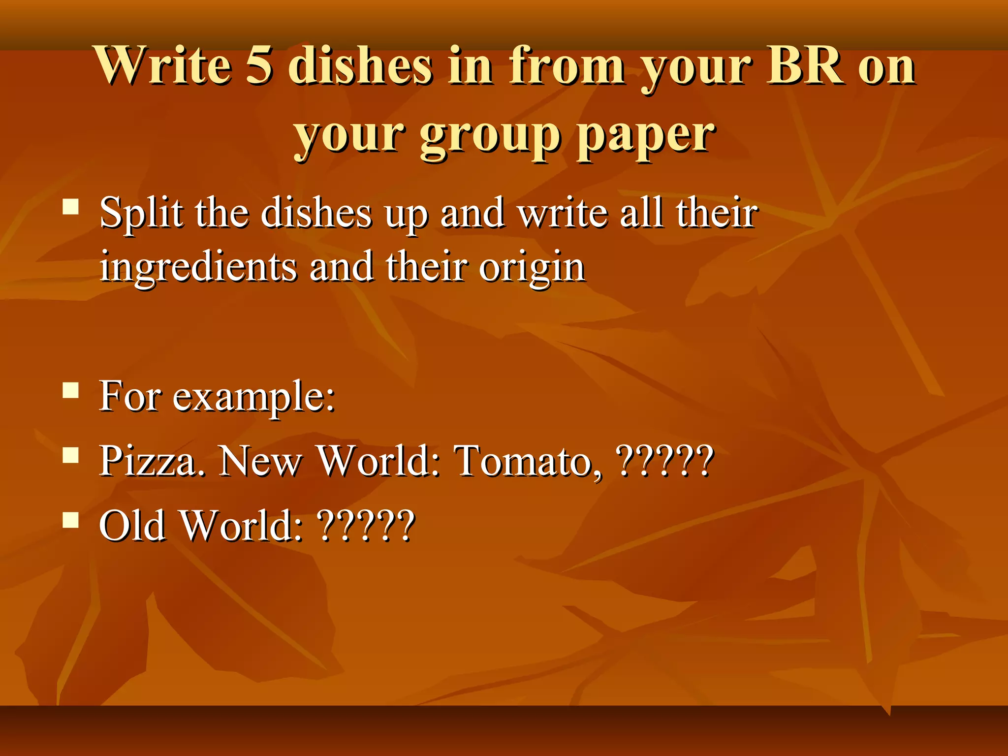 Friday columbian exchange | PPT