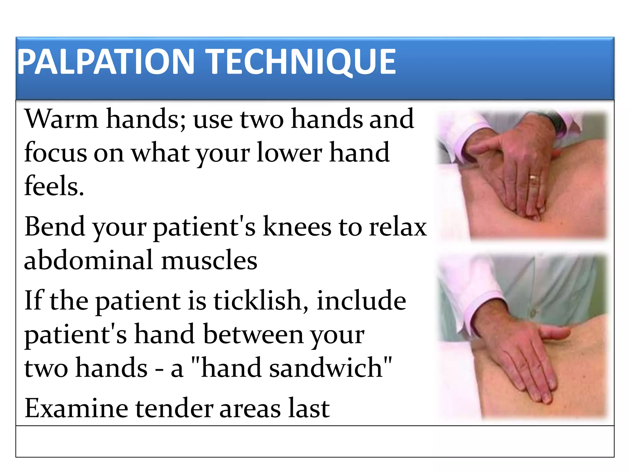 Monday final abdominal examination final ppt | PPTX