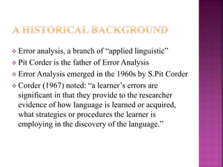 Introduction to error analysis | PPTX