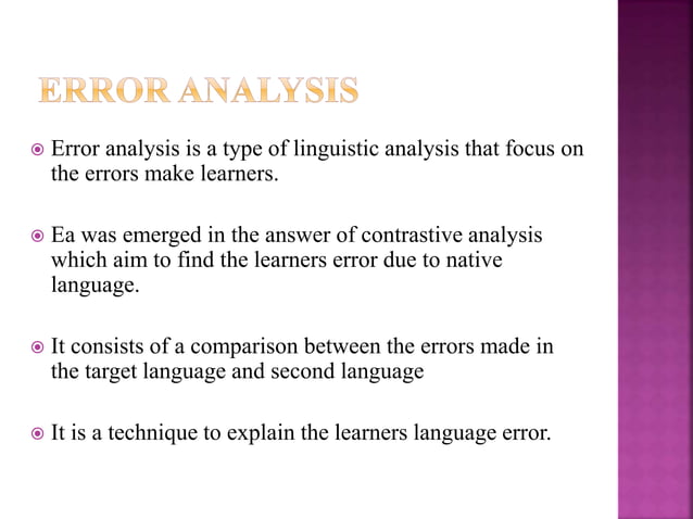 Introduction to error analysis | PPTX
