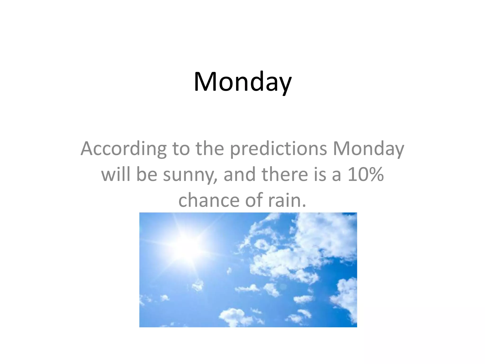 Monday ingles | PPTX