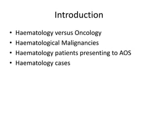 Haematology and Acute Oncology Part One | PDF