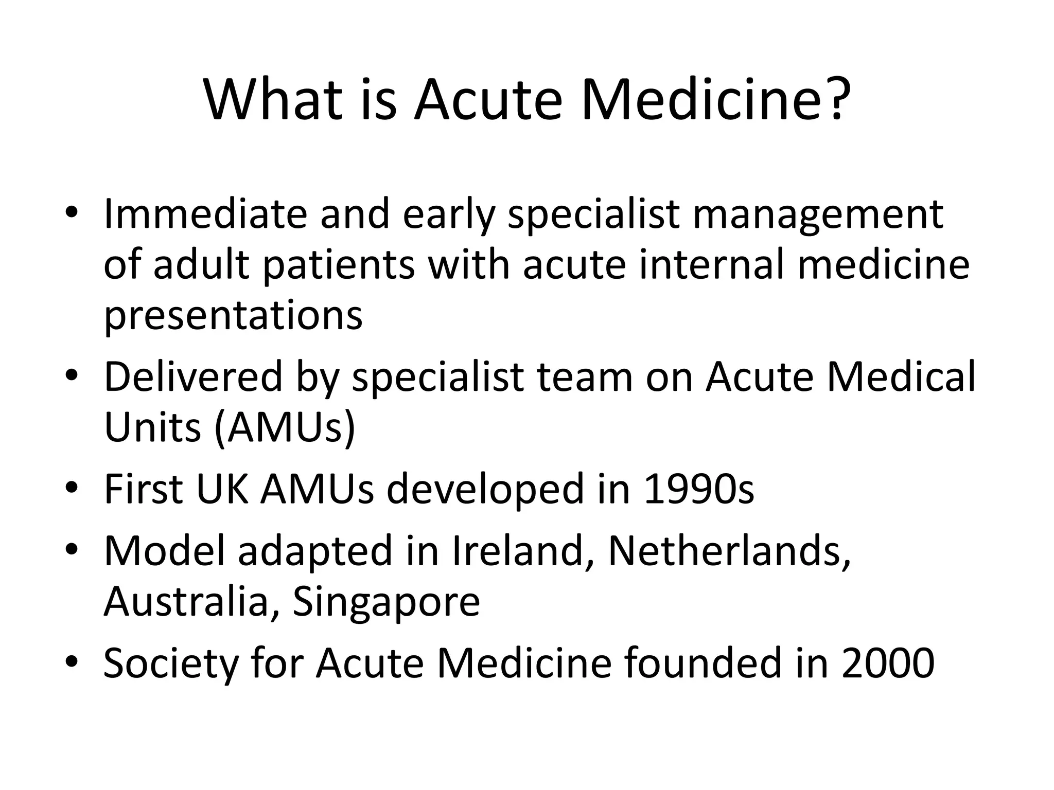 Integration of Acute Medical and Acute Oncology Services | PDF