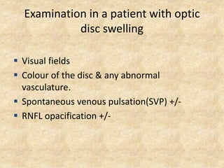 Approach to a case of disc oedema | PPT
