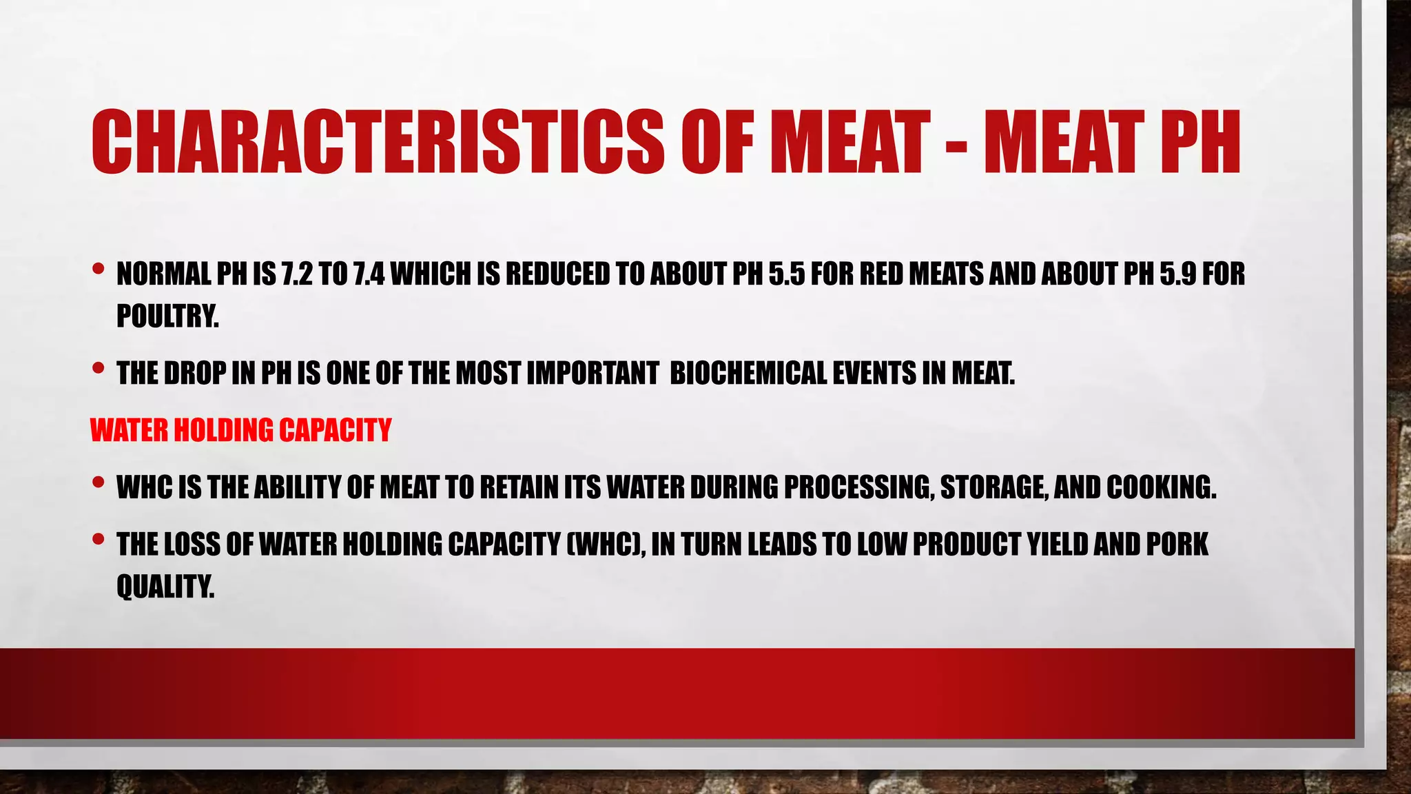 Meat : Structure, Composition and Characteristics. | PPTX