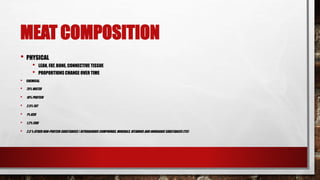Meat : Structure, Composition and Characteristics. | PPTX