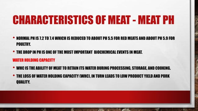 Meat : Structure, Composition and Characteristics. | PPTX