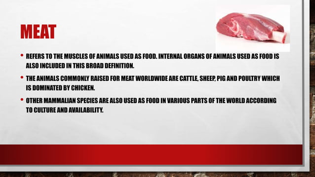 Meat : Structure, Composition and Characteristics. | PPTX