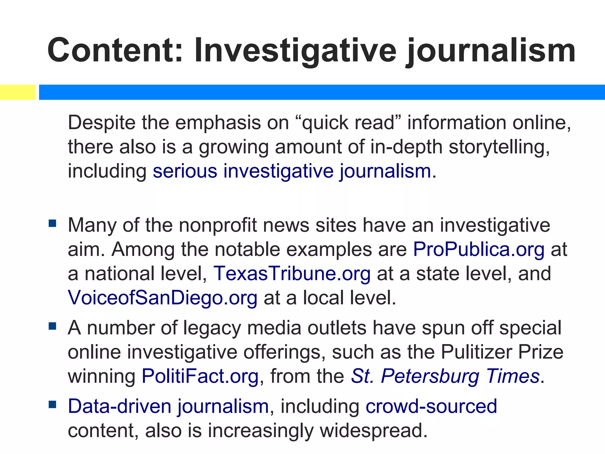 Trends in Online Journalism | PPT